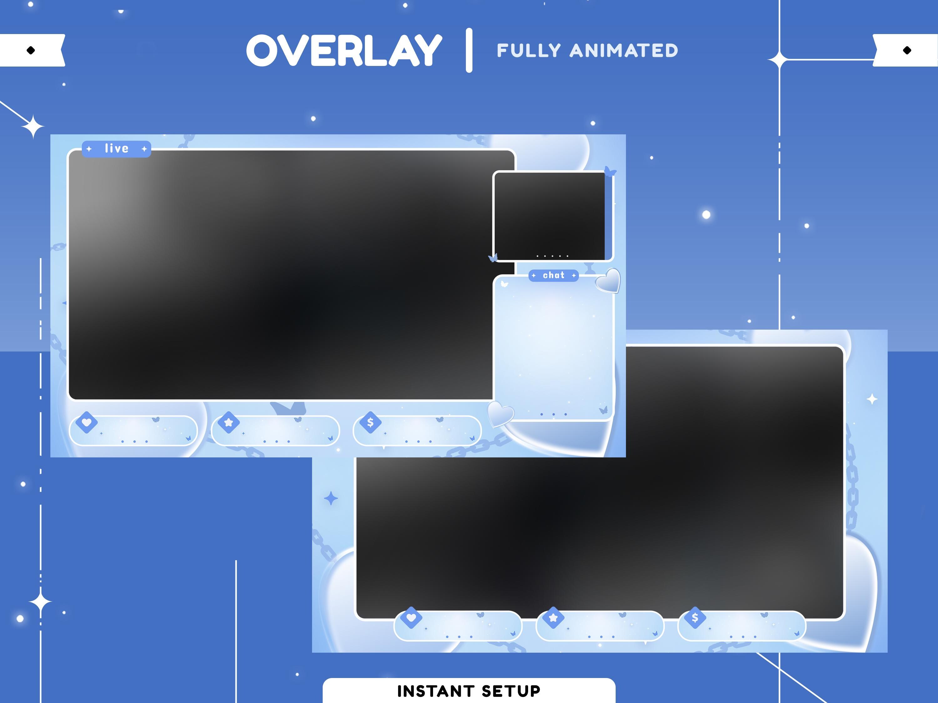 Love Sick Animated Stream Overlay Package for Twitch Youtube, Kick ...