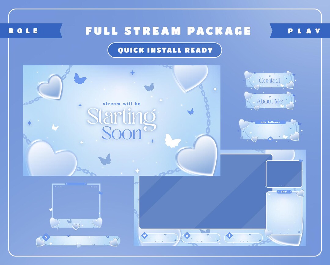 Love Sick Animated Stream Overlay Package for Twitch Youtube, Kick ...