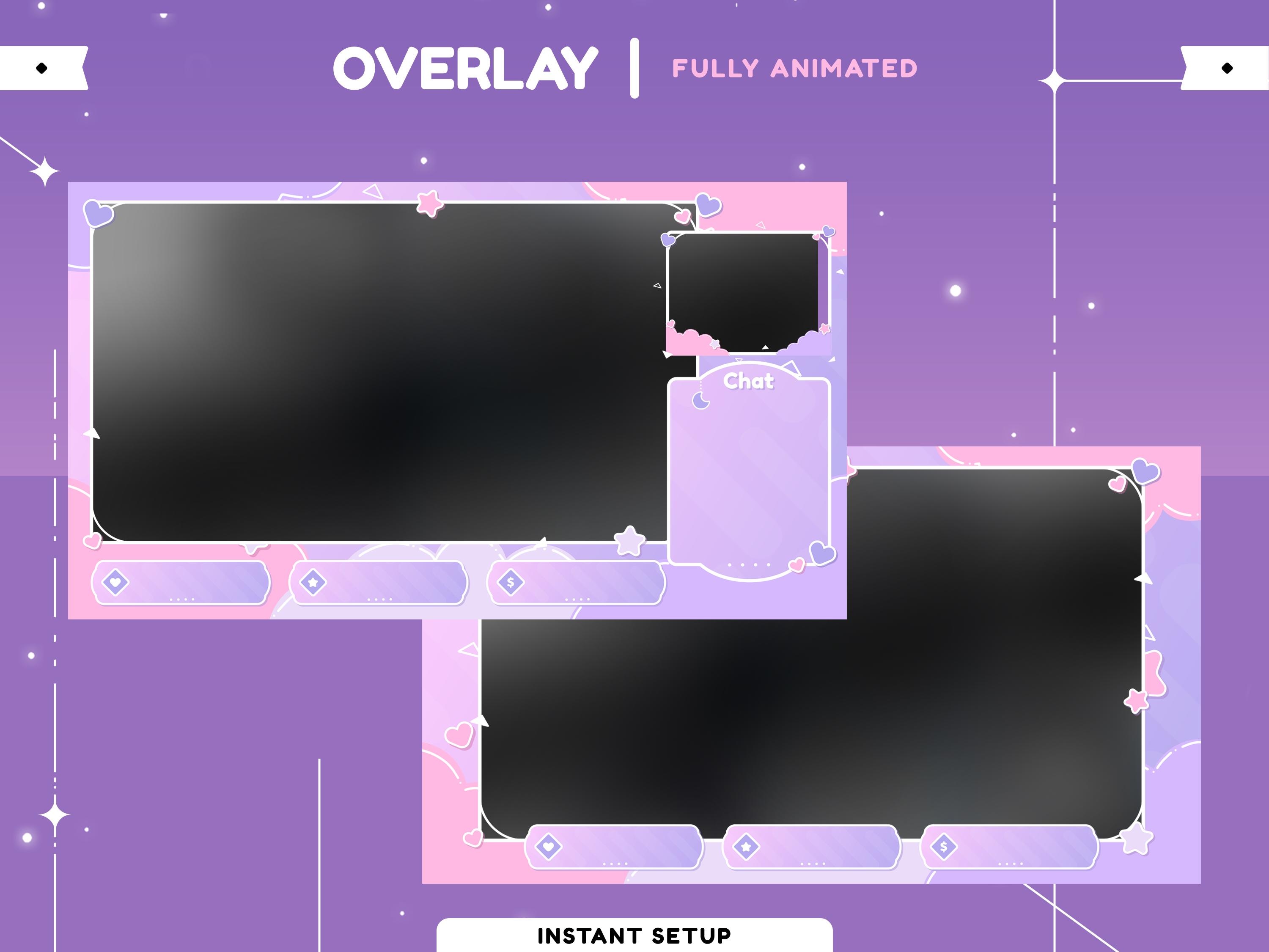 Cloud Dream Animated Stream Overlay Package for Twitch, Youtube, Kick ...
