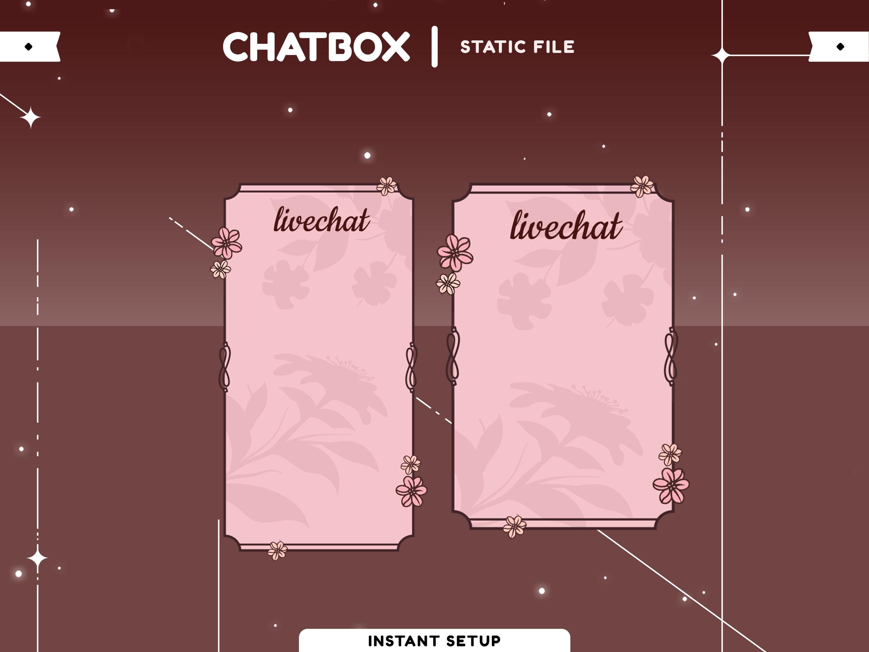 Floral Charm Animated Overlay Package, Soft Pink Aesthetic Twitch ...