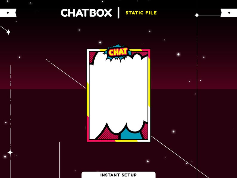 Pop Art Animated Stream Overlay Package for Twitch, Youtube,kick, Comic ...