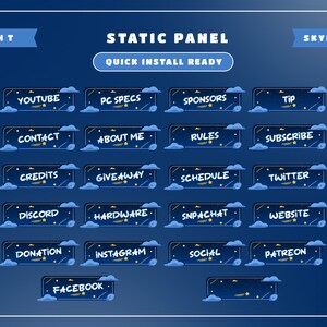 Night Skylight Animated Overlay Package | Galaxy Theme | Vtuber Overlay ...