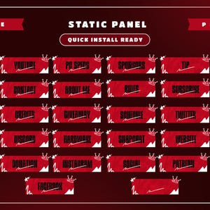 Roleplay Animated Stream Overlay Package for Twitch, Youtube, Kick, Red ...