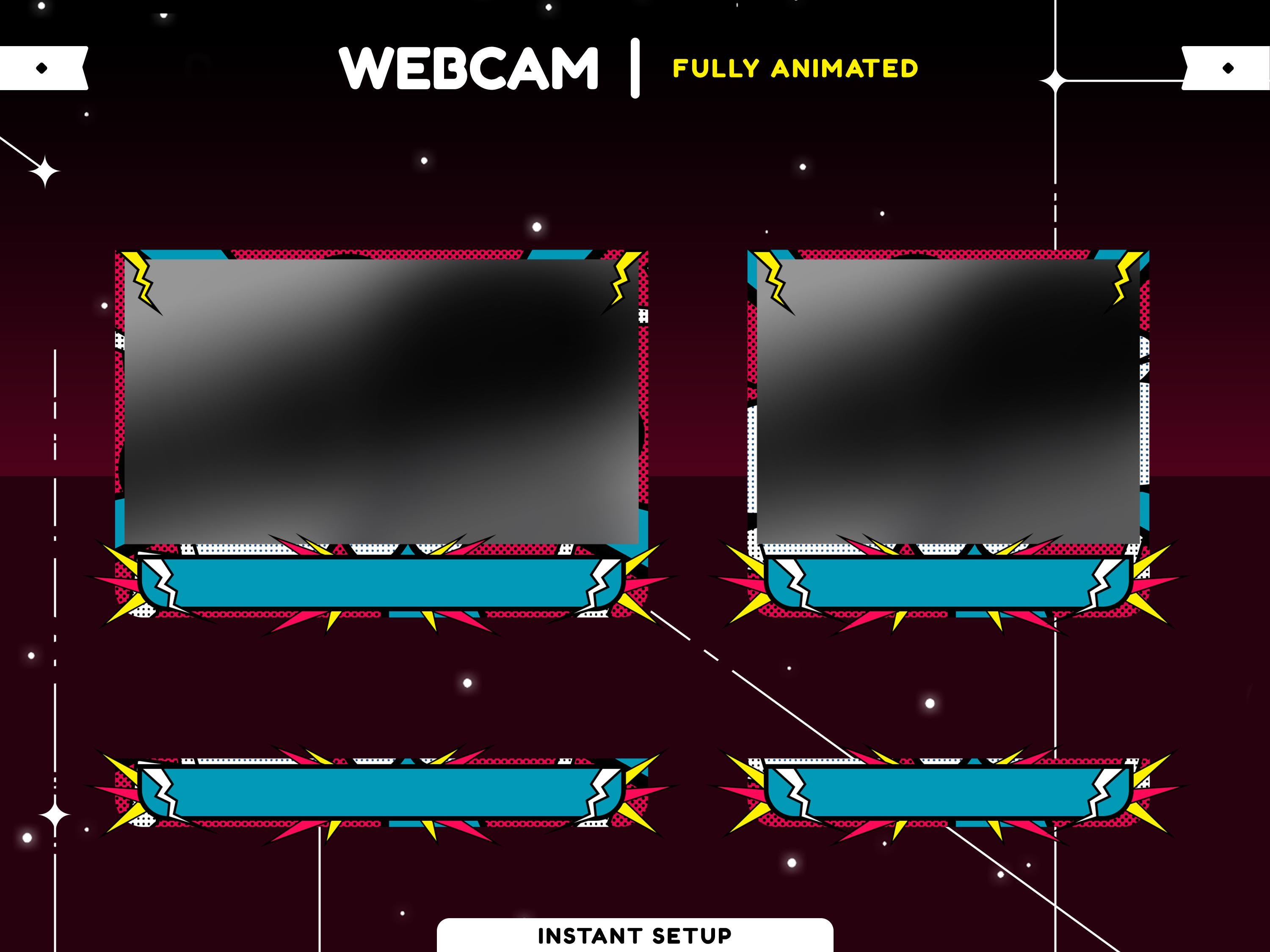 Pop Art Animated Stream Overlay Package for Twitch, Youtube,kick, Comic ...