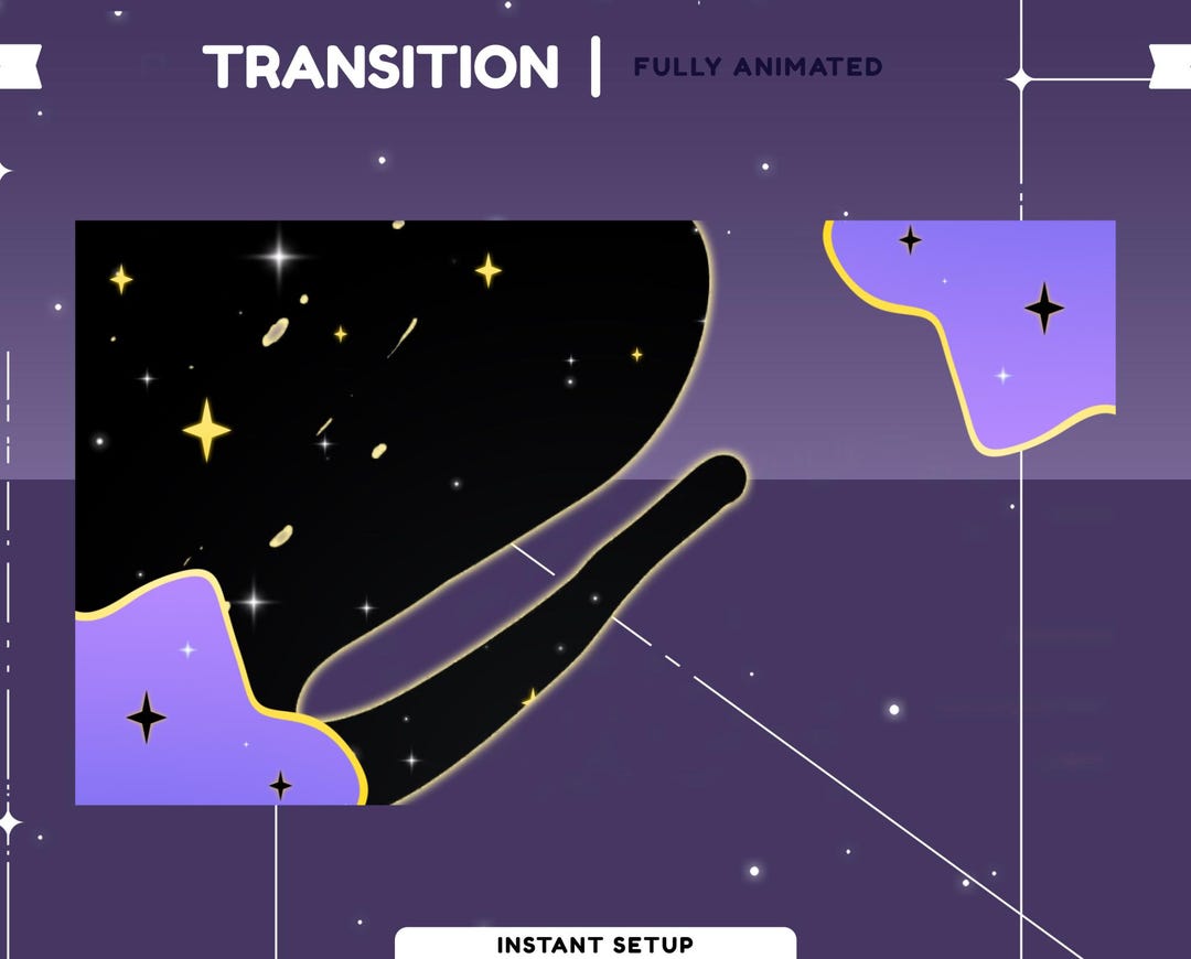 Golden Stardust Animated Stinger Transition for Twitch, Galaxy Stream ...