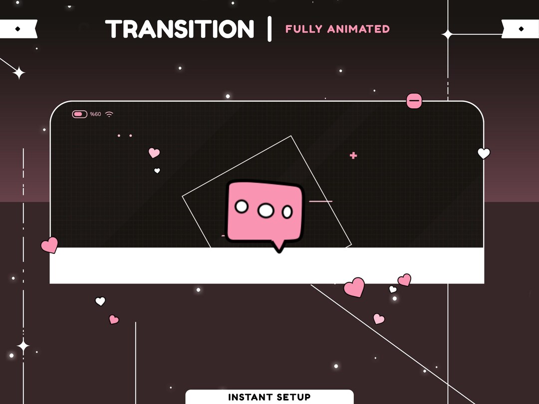 Lovely UI Animated Stinger Transition for Twitch, Youtube, Aesthetic ...