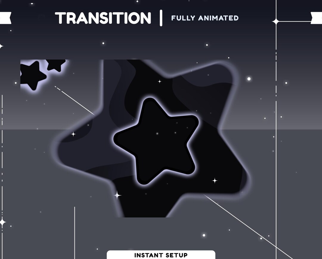 Star Abyss Animated Stinger Transition Twitch Overlay, Star Animated ...