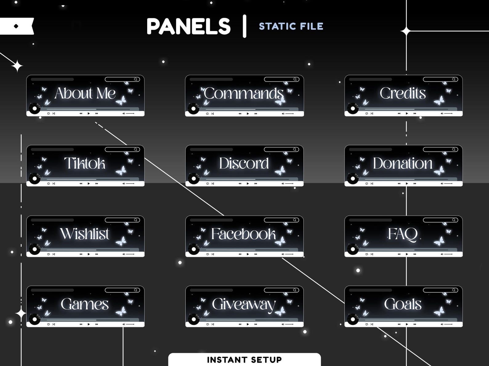 Starlight Flutter Animated Stream Overlay Package for Twitch, Neon ...