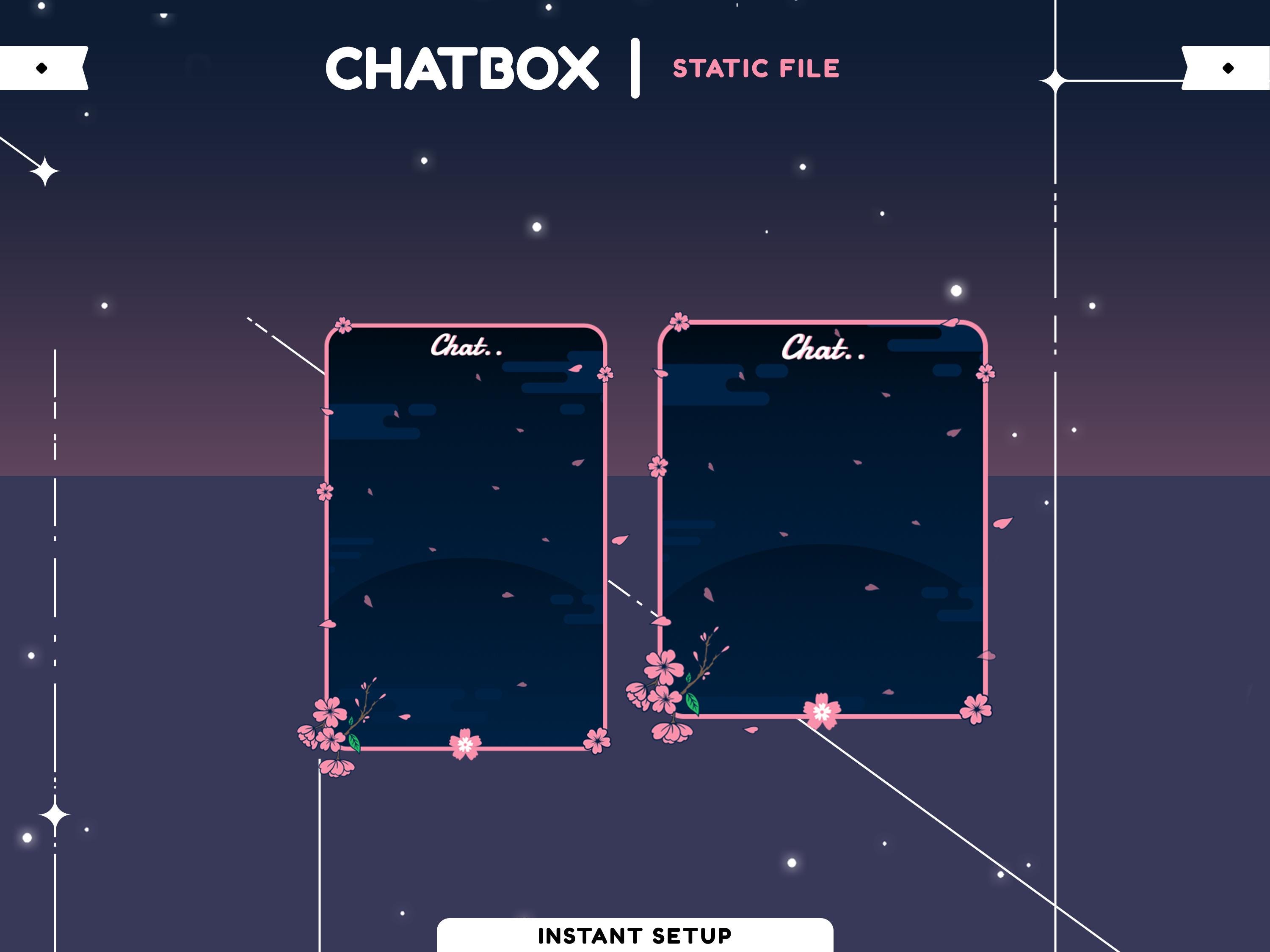 Sakura Boom Animated Overlay Package | Japan Theme | Vtuber Overlay ...