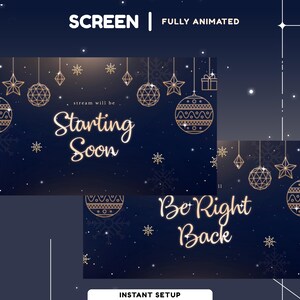 Celestial Christmas Animated Stream Overlay Package for Twitch, Youtube ...
