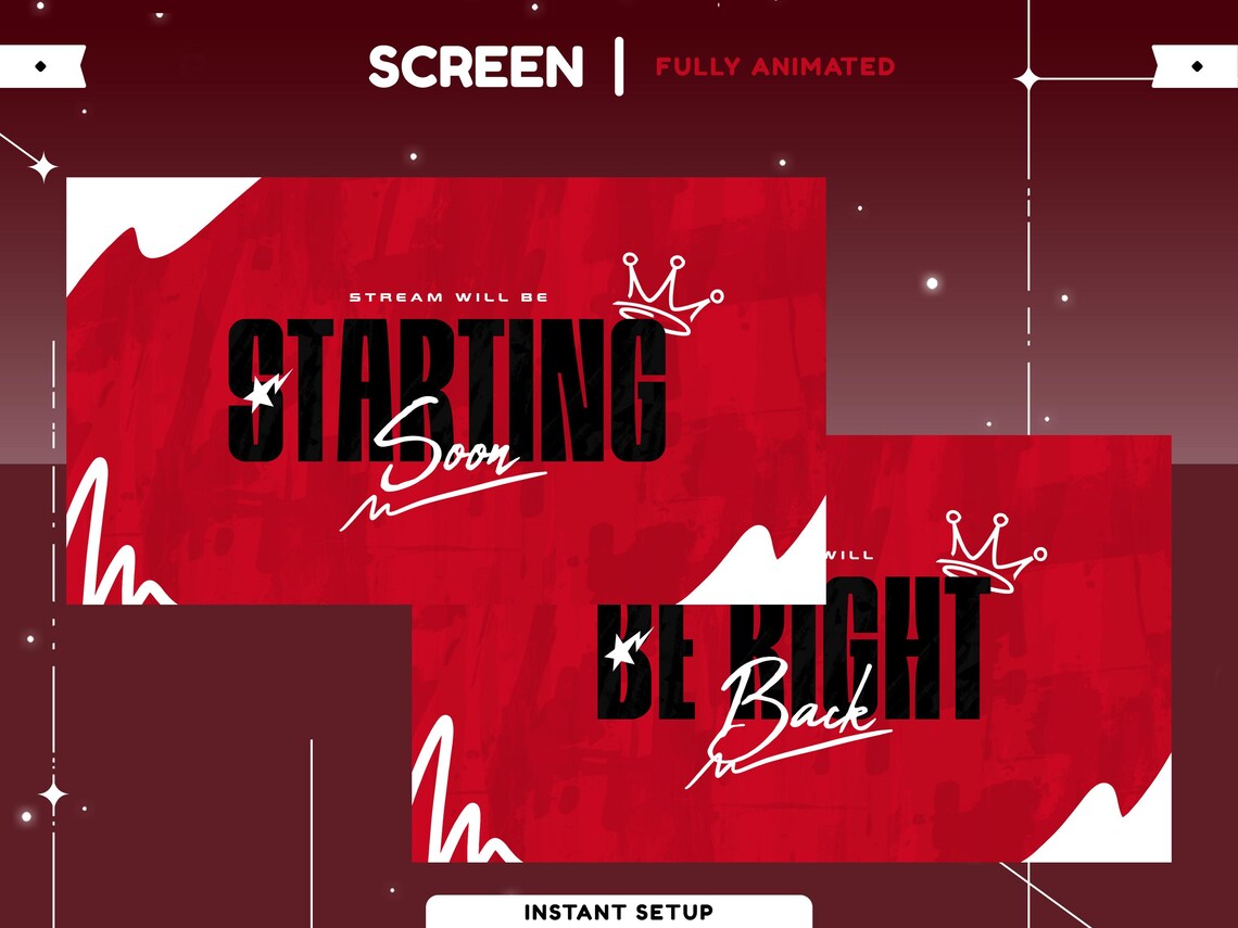 Roleplay Animated Stream Screen Overlay Package for Twitch, Youtube ...