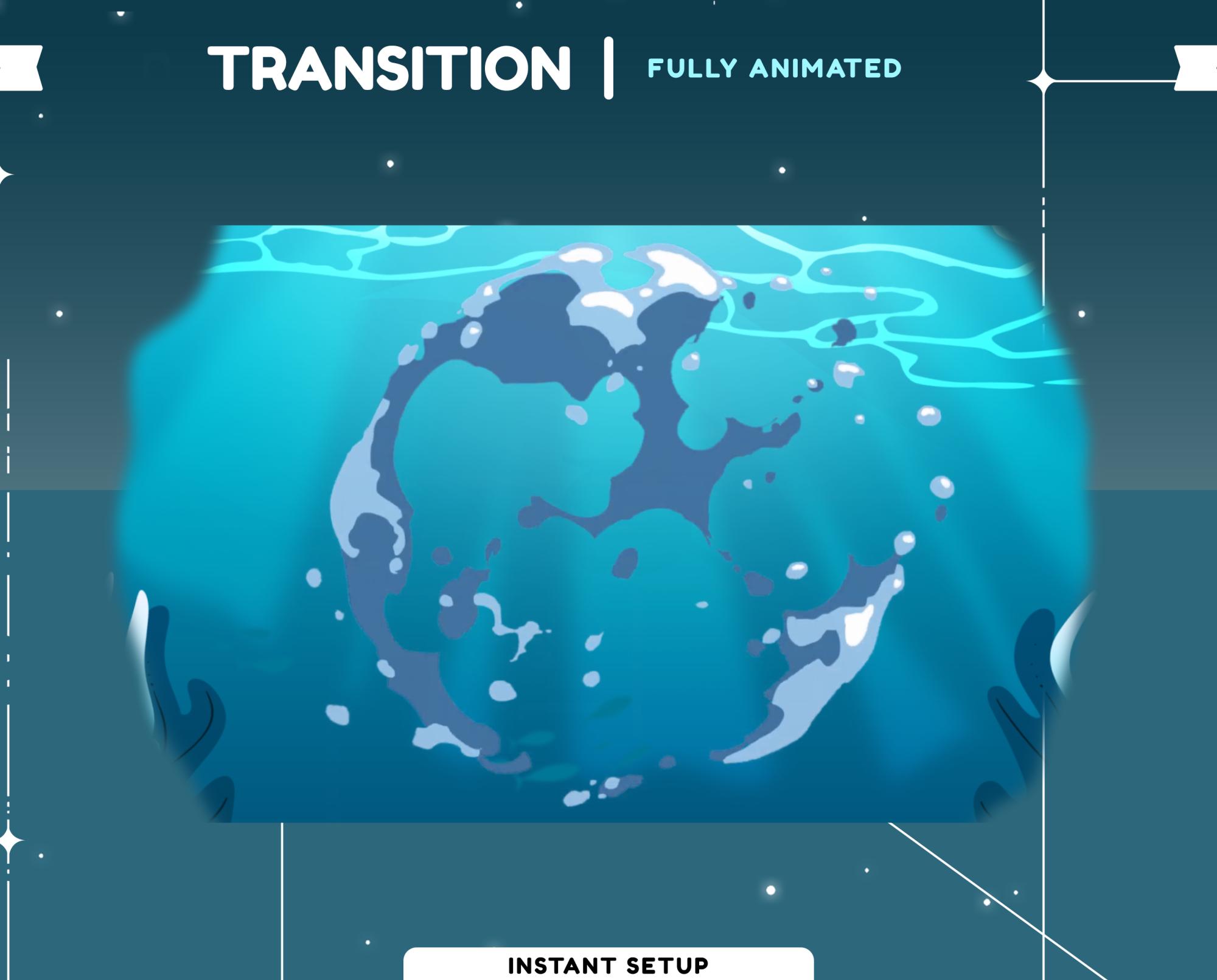 Sea Secrets Animated Stream Overlay Package for Twitch, Under Water ...