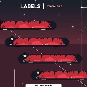 Shadow Cave Animated Overlay Package, Dark Forest Theme Stream Overlay ...