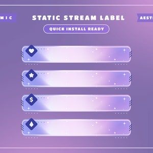 Cosmic Aesthetic Animated Stream Overlay Package for Twitch, Youtube ...