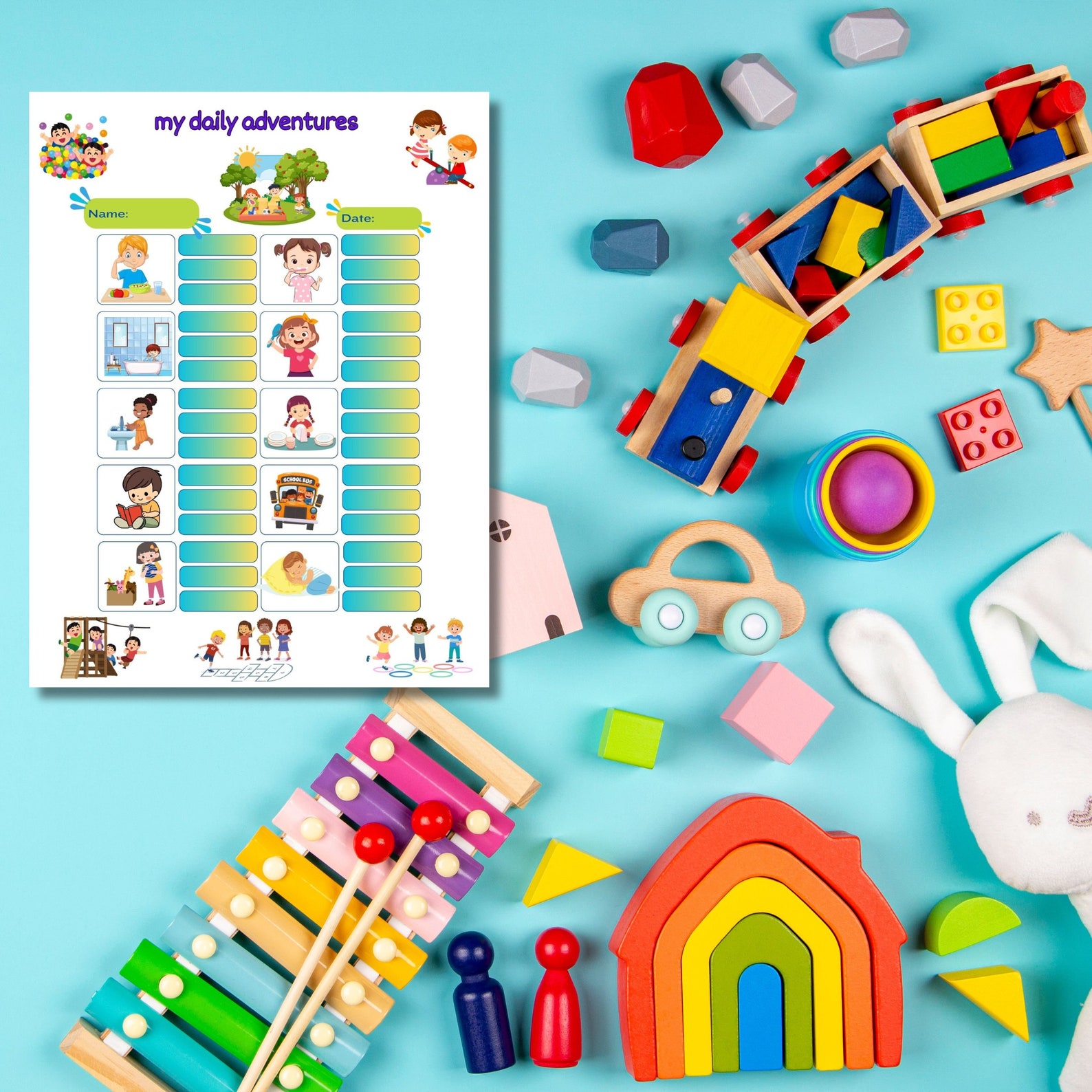 Printable PDF Duo: Chore Chart & Random Acts of Kindness Checklist ...