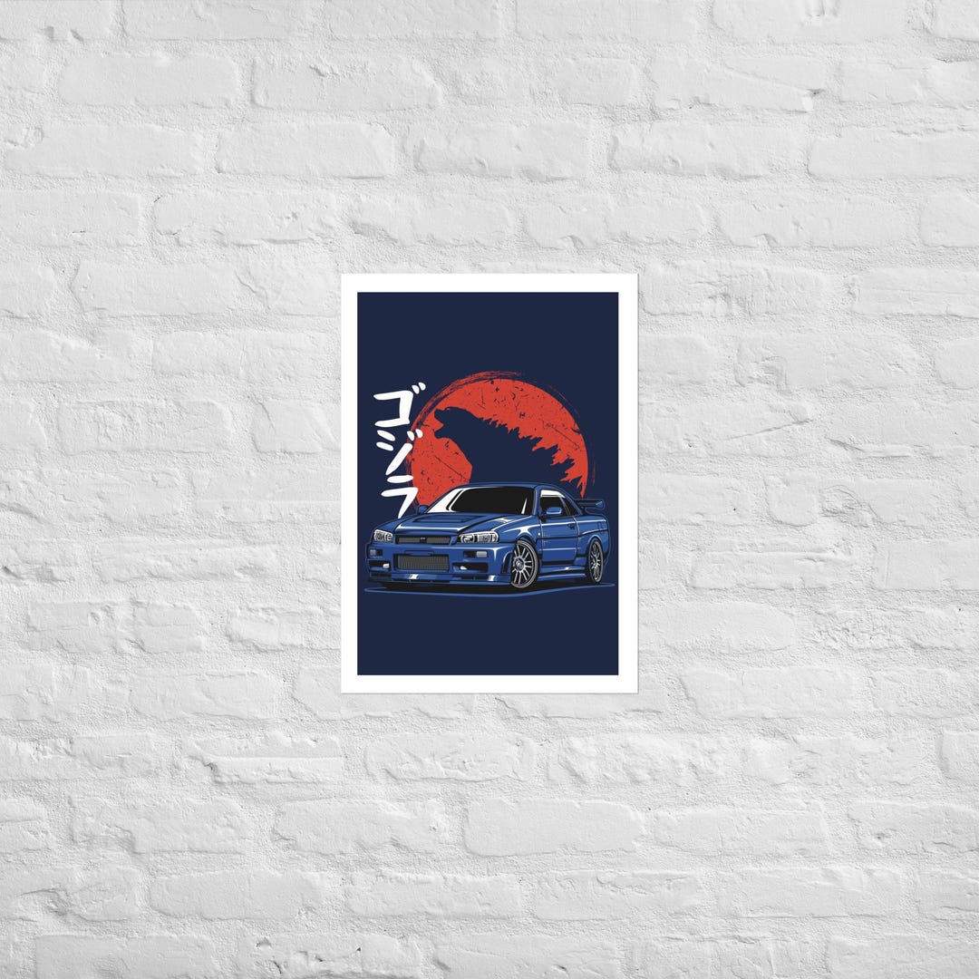 Godzilla R34 GTR - Etsy