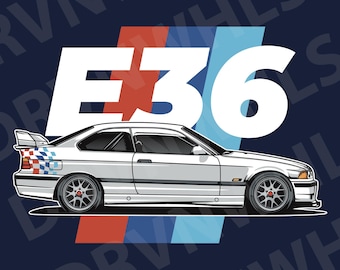 BMW E36 - Vector Art /svg/ai/eps/png/pdf/4k - Etsy
