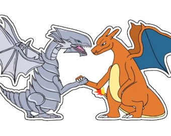 Charizard Vs Blue Eyes White Dragon - Etsy