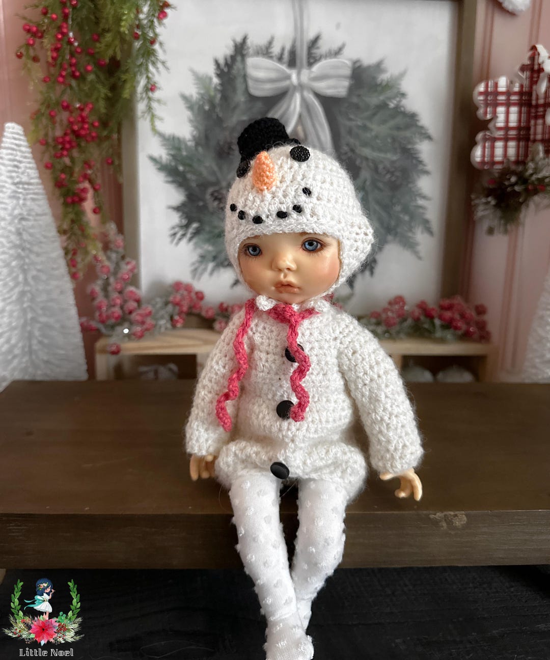 My Meadow Dumpling 11 Inch Doll Crochet Snowman Outfit - Etsy