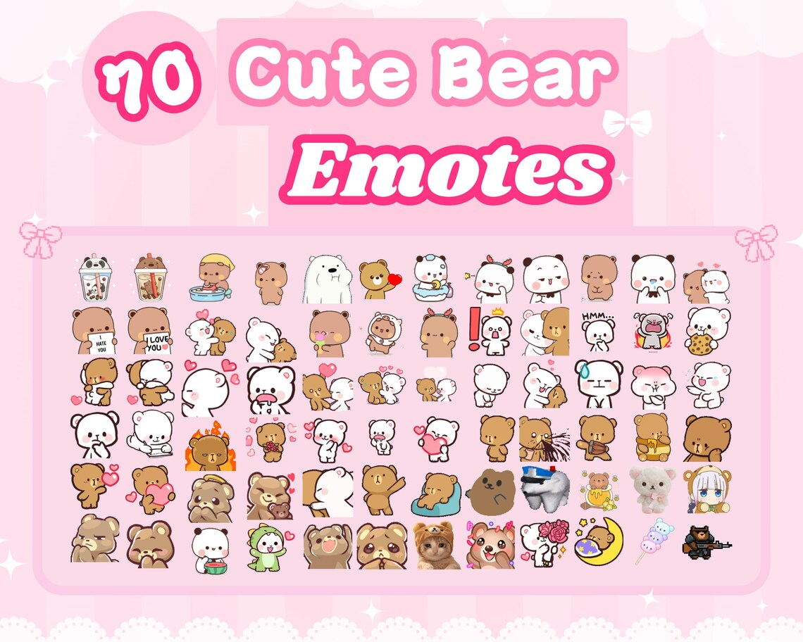 70 OSO EMOTES PACK / Gestos animados / Discord Twitch / Twitch Emotes ...