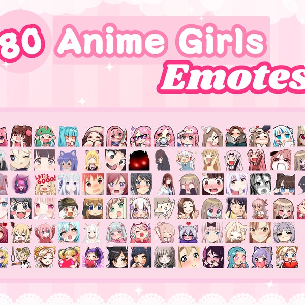 Cute Anime Animated Emotes - Etsy