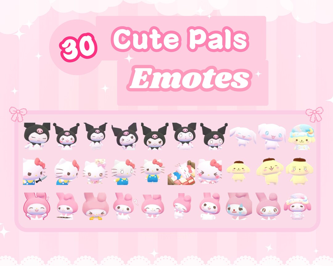 30 Cute Friends Emotes Pack for Discord and Twitch Cute & Kawaii Twitch ...