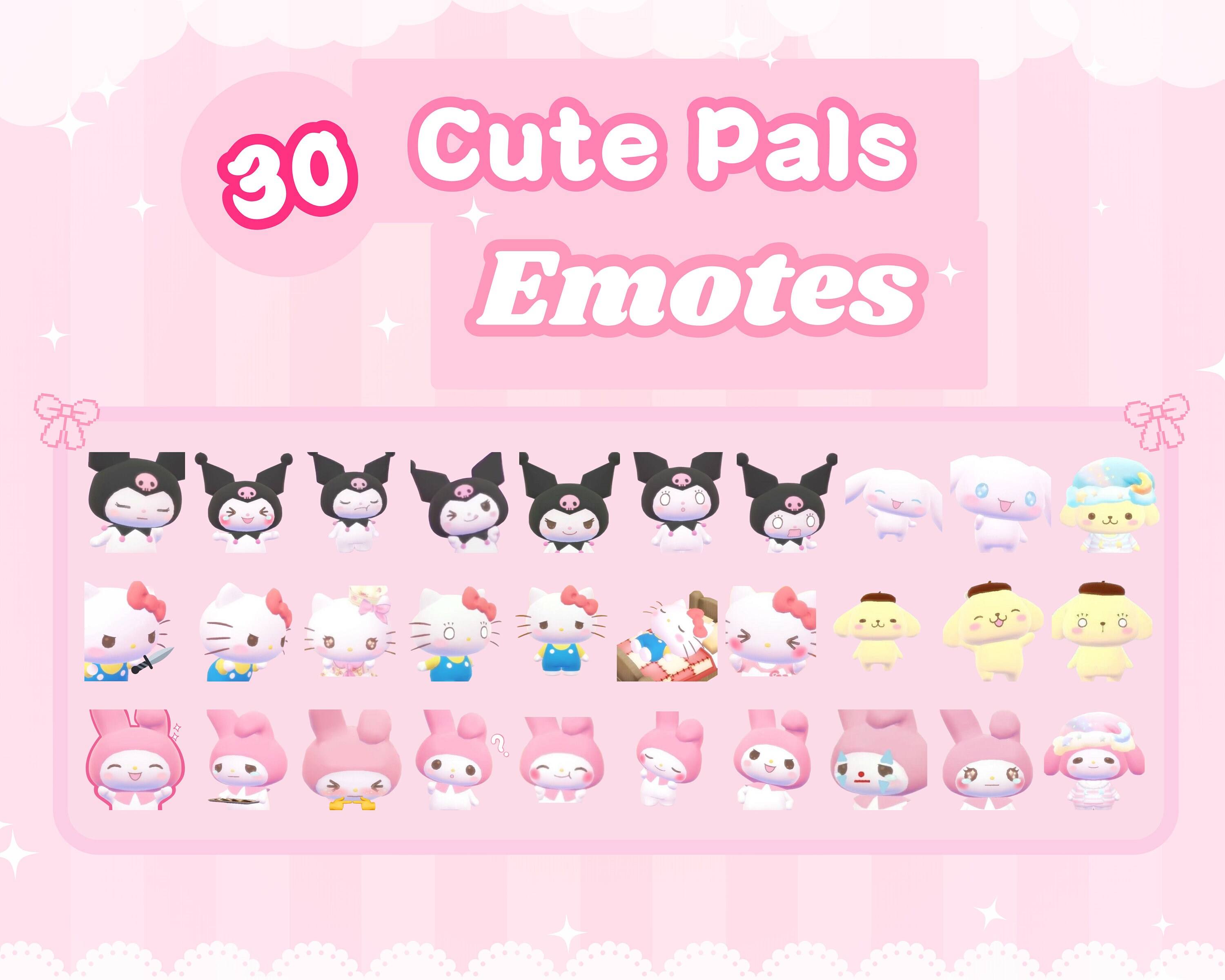 30 Cute Friends Emotes Pack for Discord and Twitch Cute & Kawaii Twitch ...