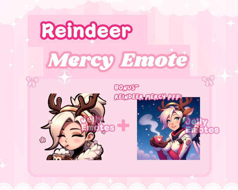 Reindeer Mercy Emote: Christmas Overwatch Twitch/discord (digital ...