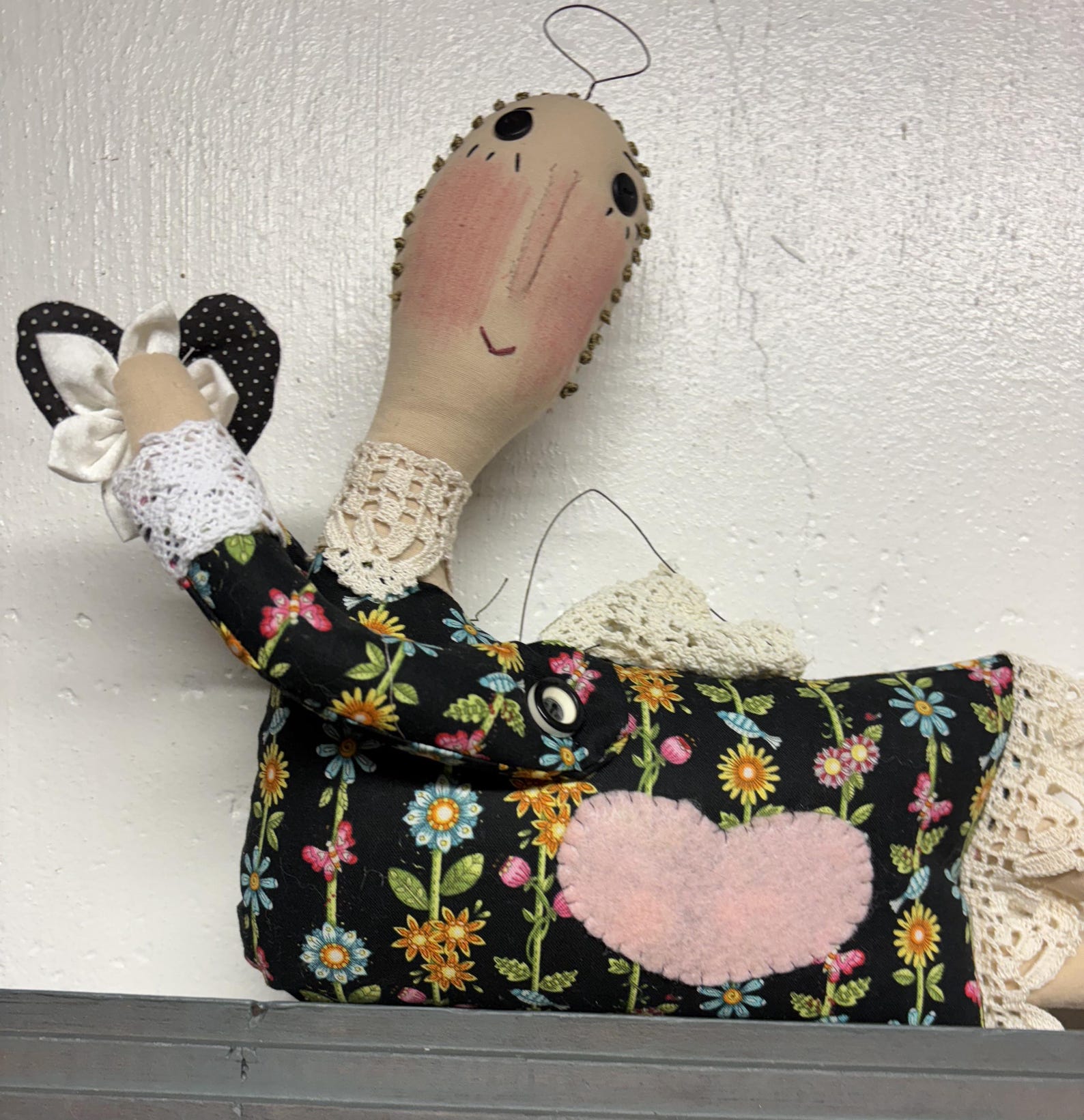 Primitive Flying Angel Doll/handmade - Etsy