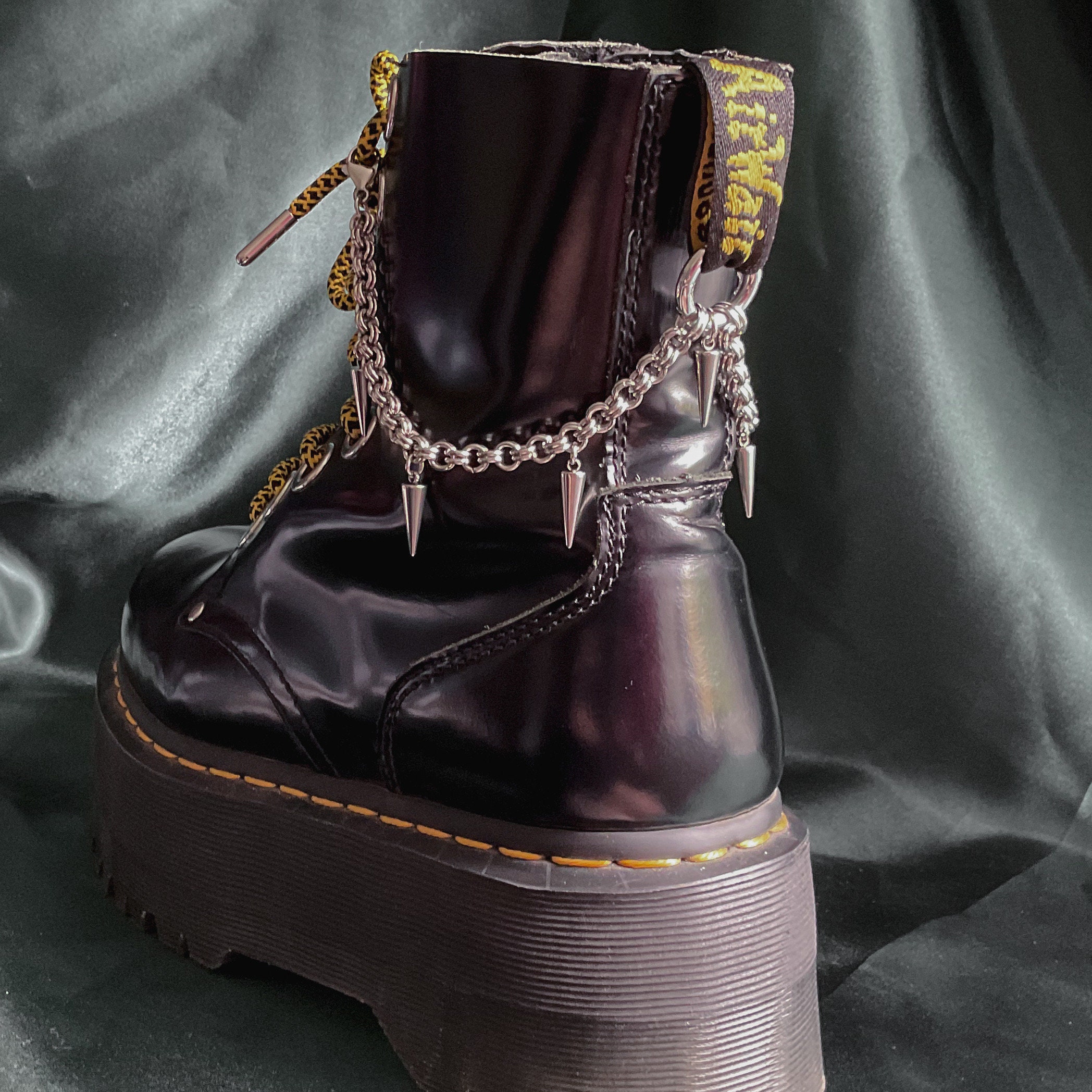 Spike Boot Chain, Stainless Steel Boot Chain, Silver Shoe Chain, Chain ...