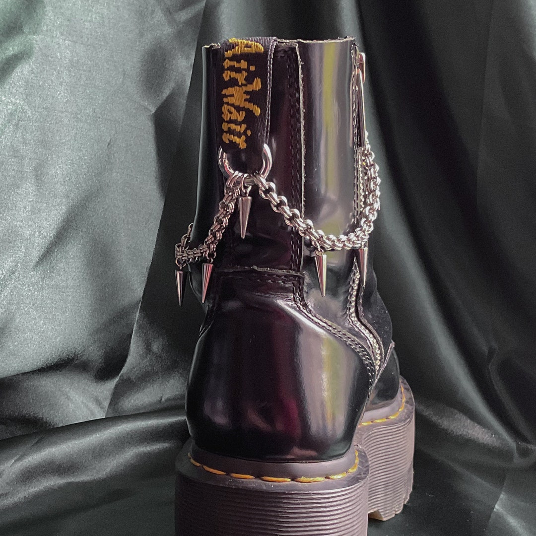 Spike Boot Chain, Stainless Steel Boot Chain, Silver Shoe Chain, Chain ...