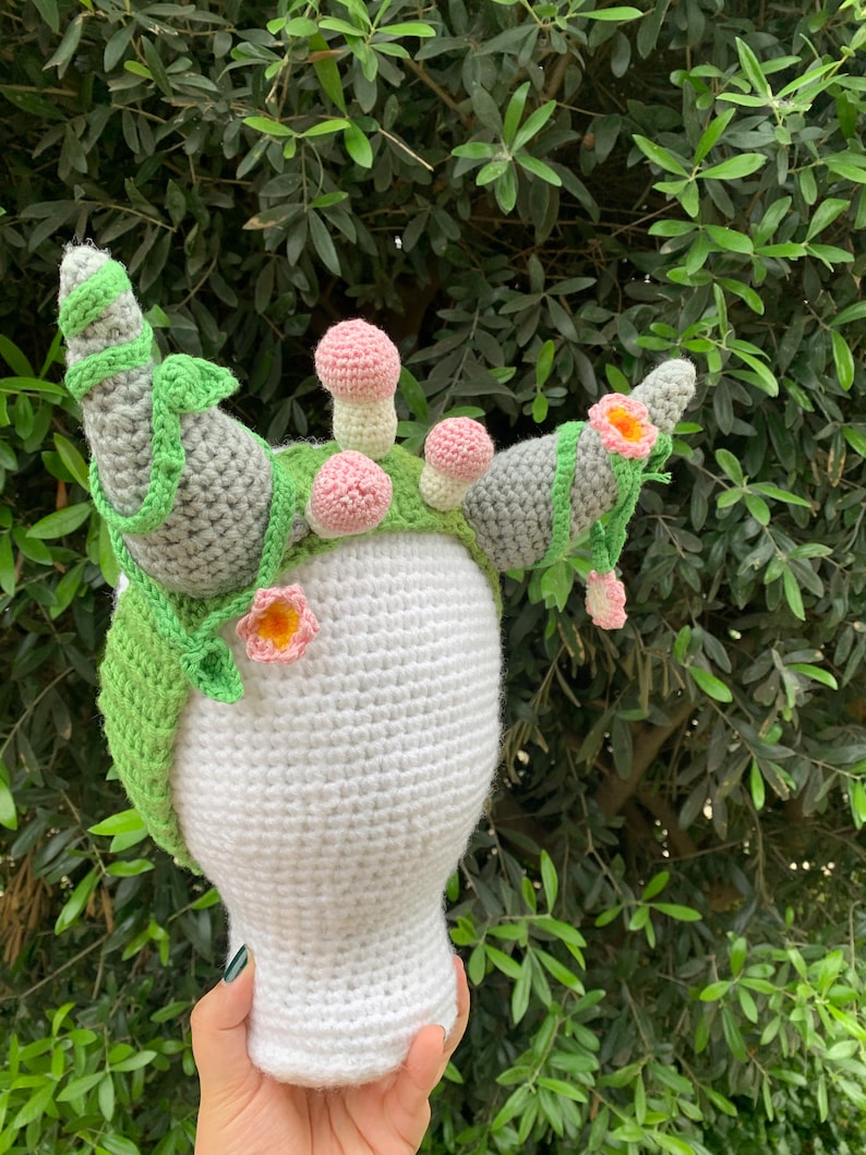 Crochet Horn Flower Hat Pattern - Etsy