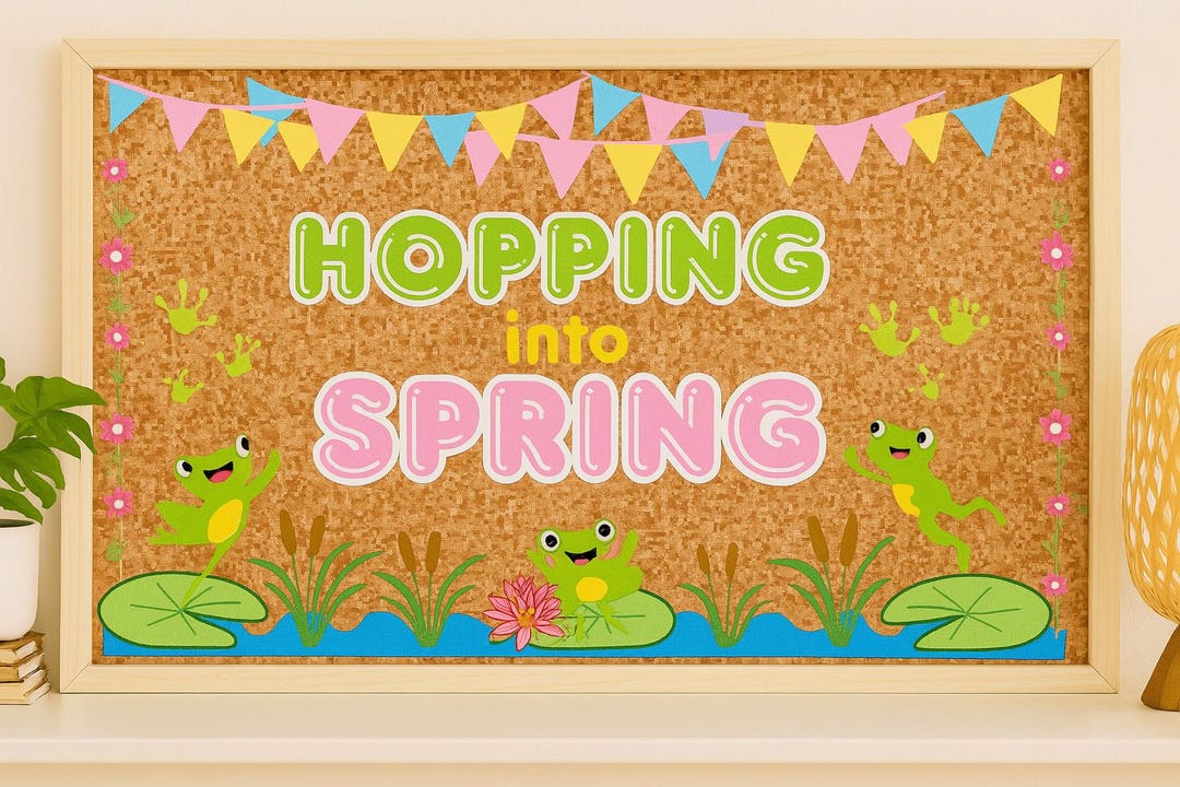Frog Spring Bulletin Board Kit: Classroom Decor (digital Download) - Etsy