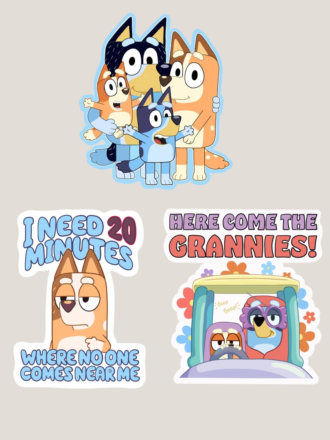 Bluey Sticker Pack - Etsy Australia