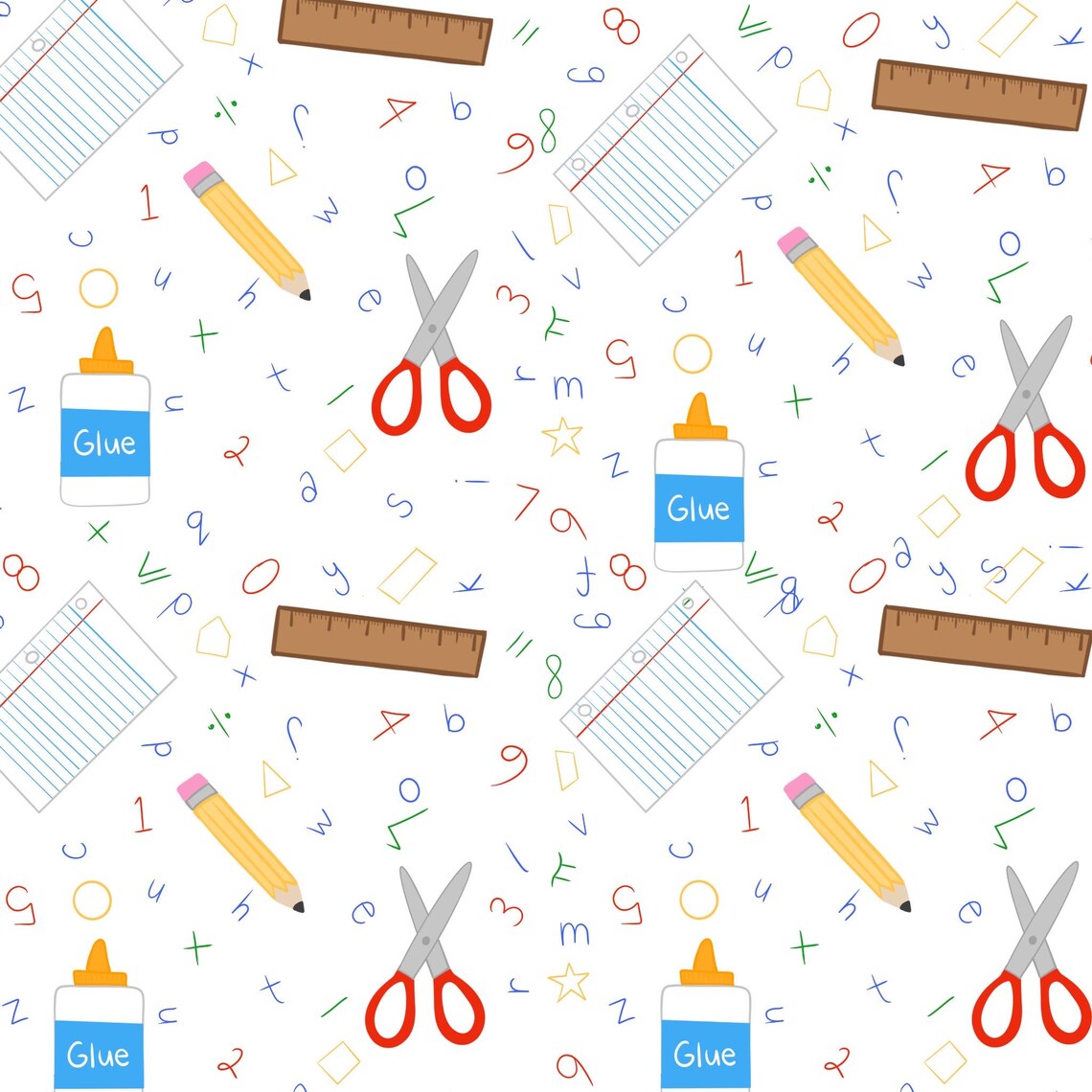 Back to School Seamless Pattern: Teacher Theme, Classroom Design ...