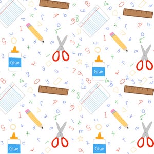 Back to School Seamless Pattern: Teacher Theme, Classroom Design ...