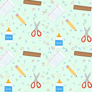 Back to School Seamless Pattern: Teacher Theme, Classroom Design ...