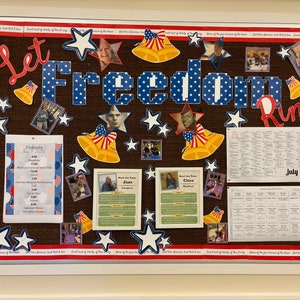 American Patriotic Bulletin Board Kit - Etsy