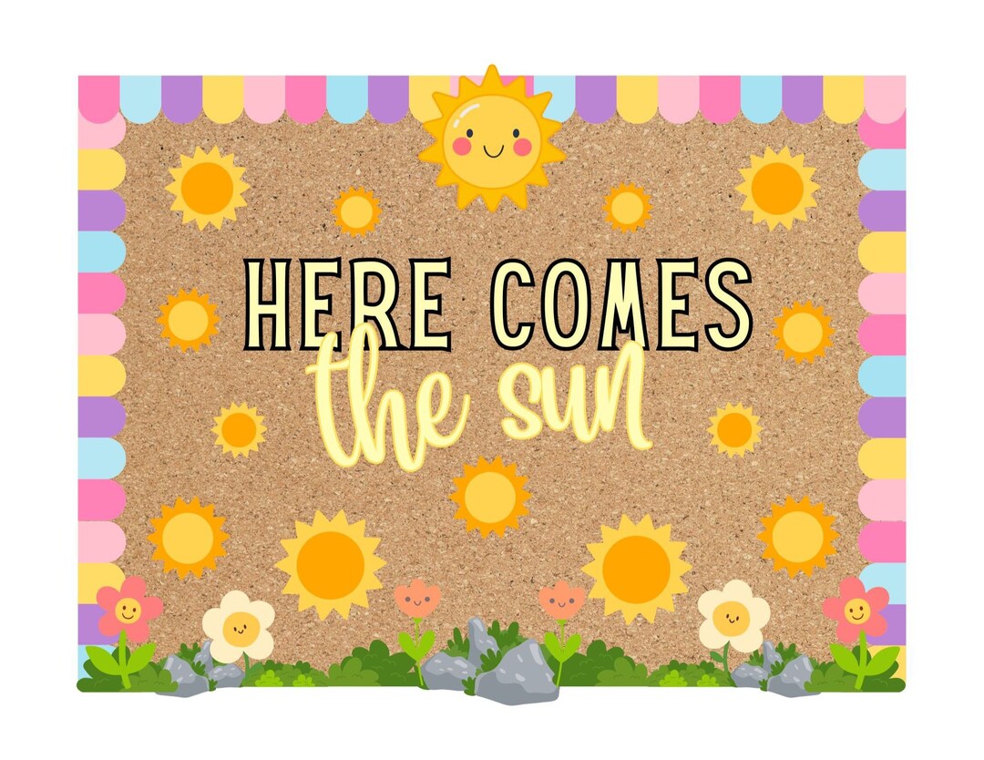 Summer Bulletin Board "here Comes the Sun" - Etsy