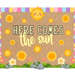 Summer Bulletin Board "here Comes the Sun" - Etsy
