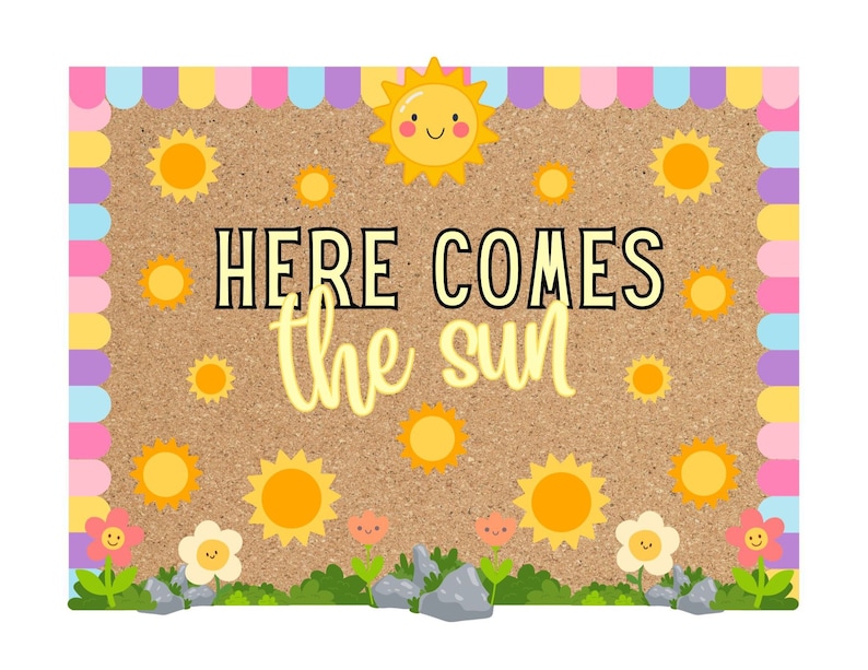 Summer Bulletin Board "here Comes the Sun" - Etsy