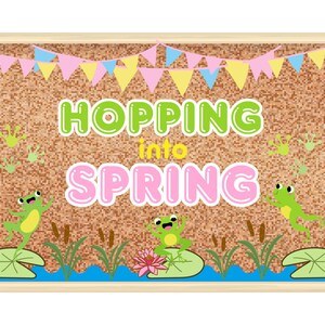 Frog Spring Bulletin Board Kit: Classroom Decor (digital Download) - Etsy