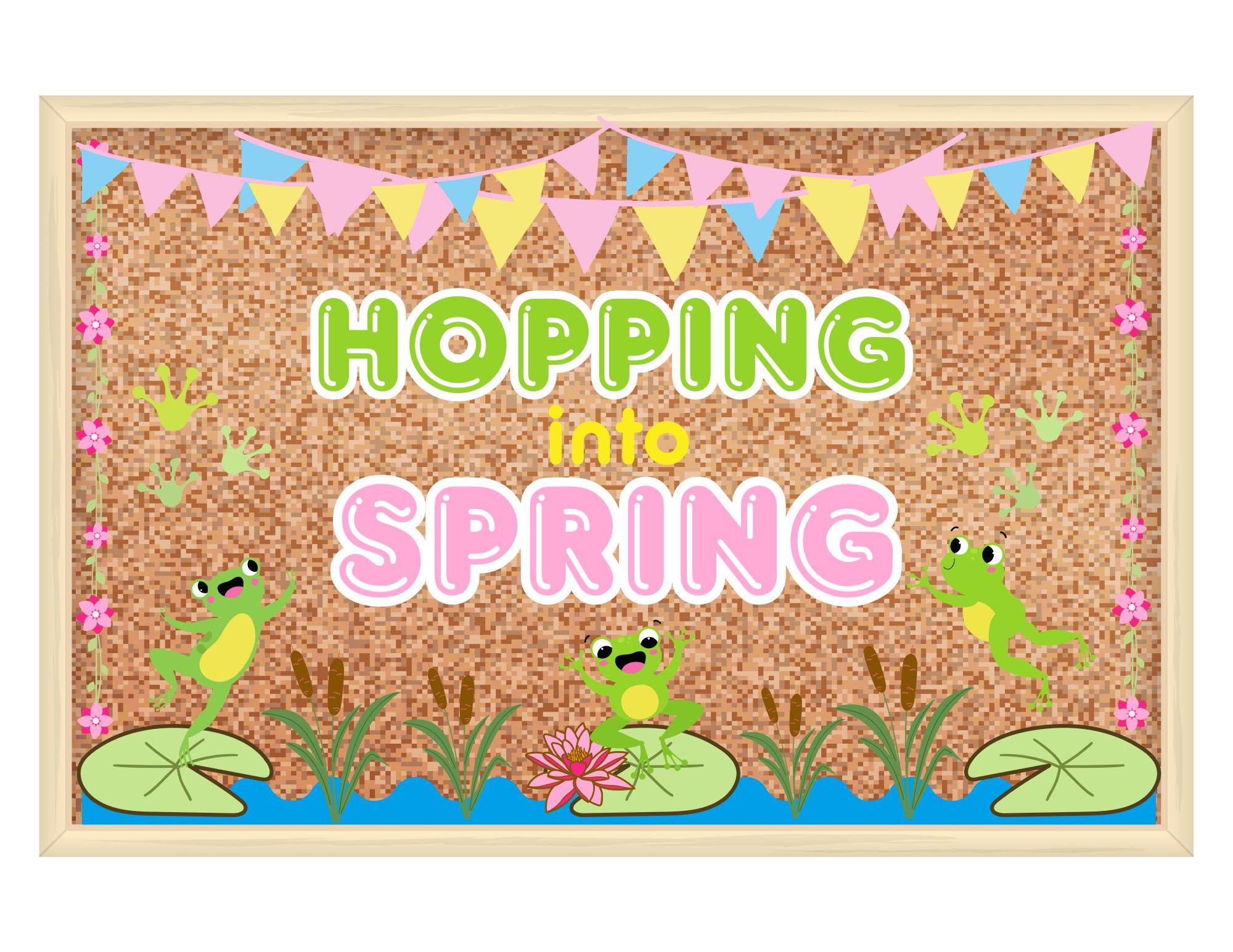 Frog Spring Bulletin Board Kit: Classroom Decor (digital Download) - Etsy