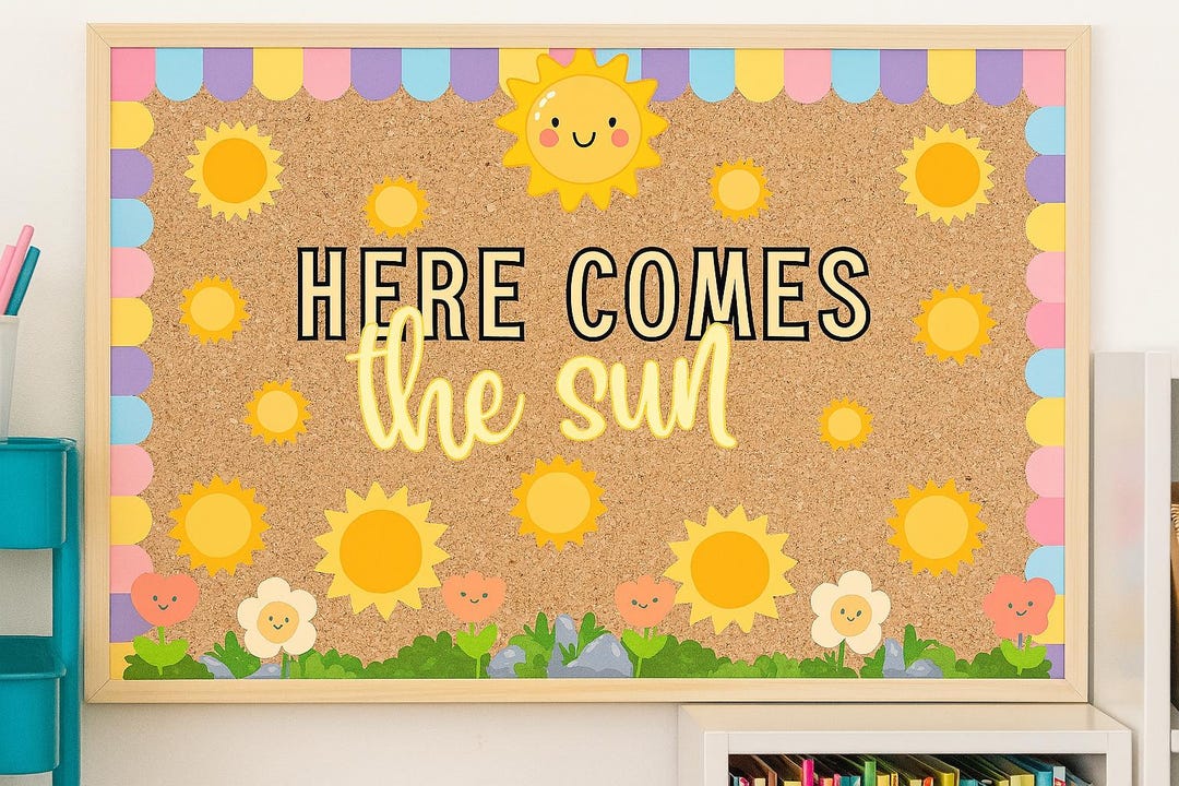 Summer Bulletin Board "here Comes the Sun" - Etsy