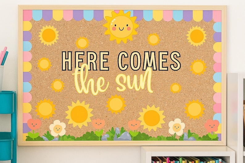 Summer Bulletin Board "here Comes the Sun" - Etsy