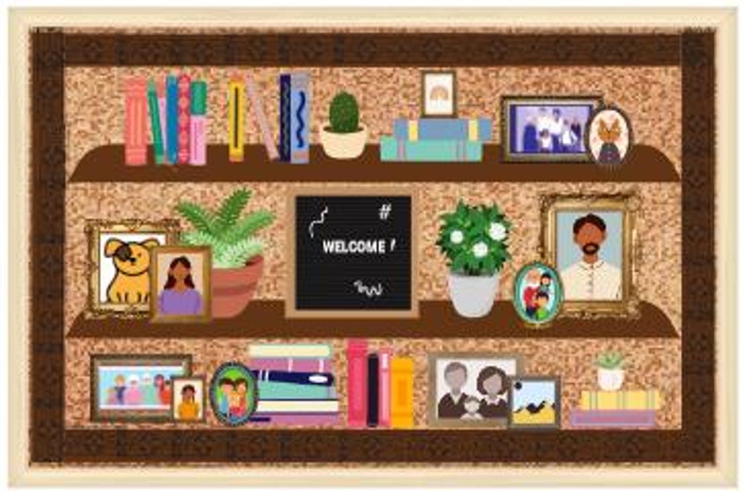 Bookshelf Bulletin Board Kit - With Interchangeable Letterboard - Etsy