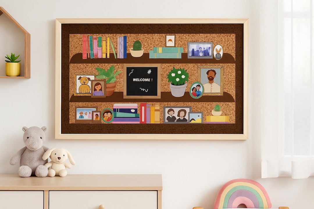 Bookshelf Bulletin Board Kit - With Interchangeable Letterboard - Etsy