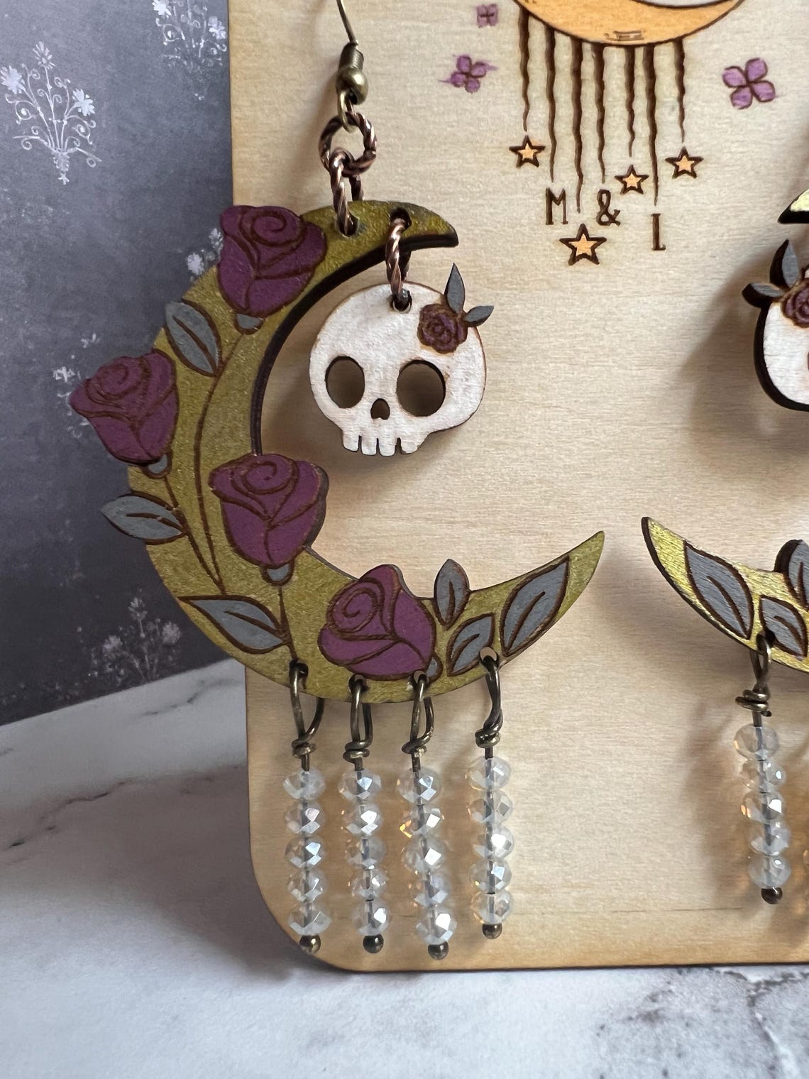 Moon Skull Earrings SVG File: Laser Cut & Engrave (digital Download) - Etsy