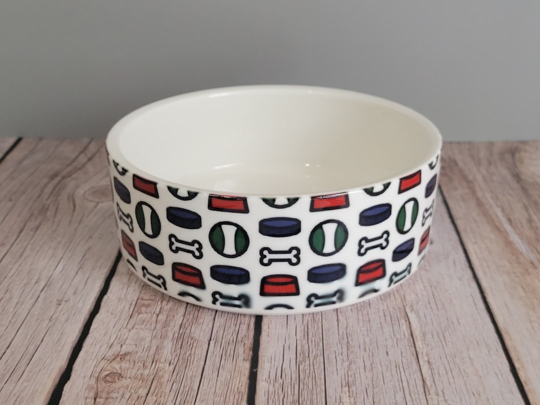 Bone and Collar Dog Bowl | Dog Bowl | Fun Dog Bowl | Pet Feeding Bowl ...