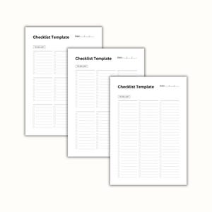 Checklist Template Printable & Fillable, to Do List Template, Work/home ...